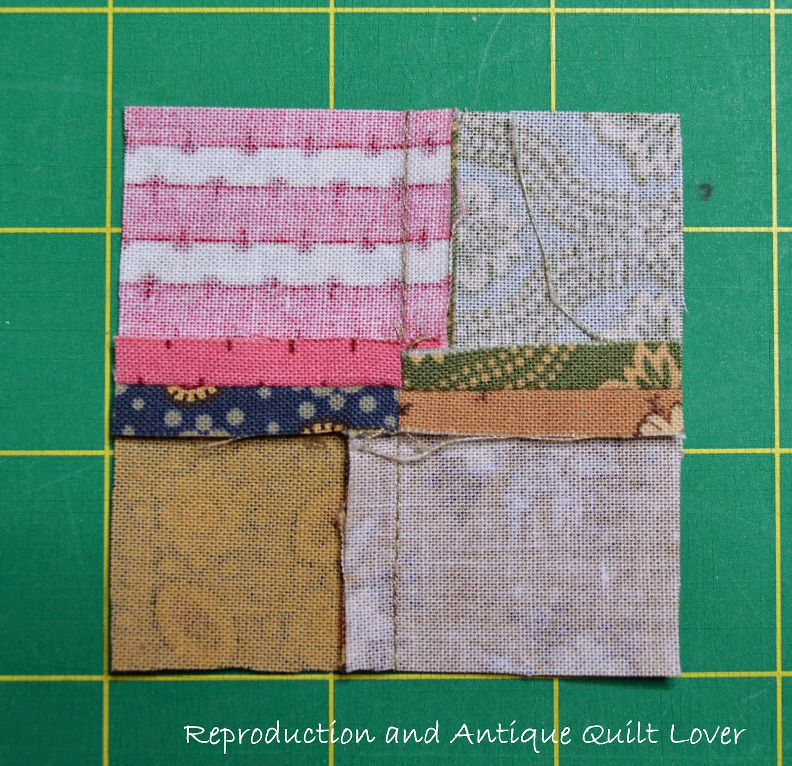 Step six b – press seams open | Reproduction Quilt Lover