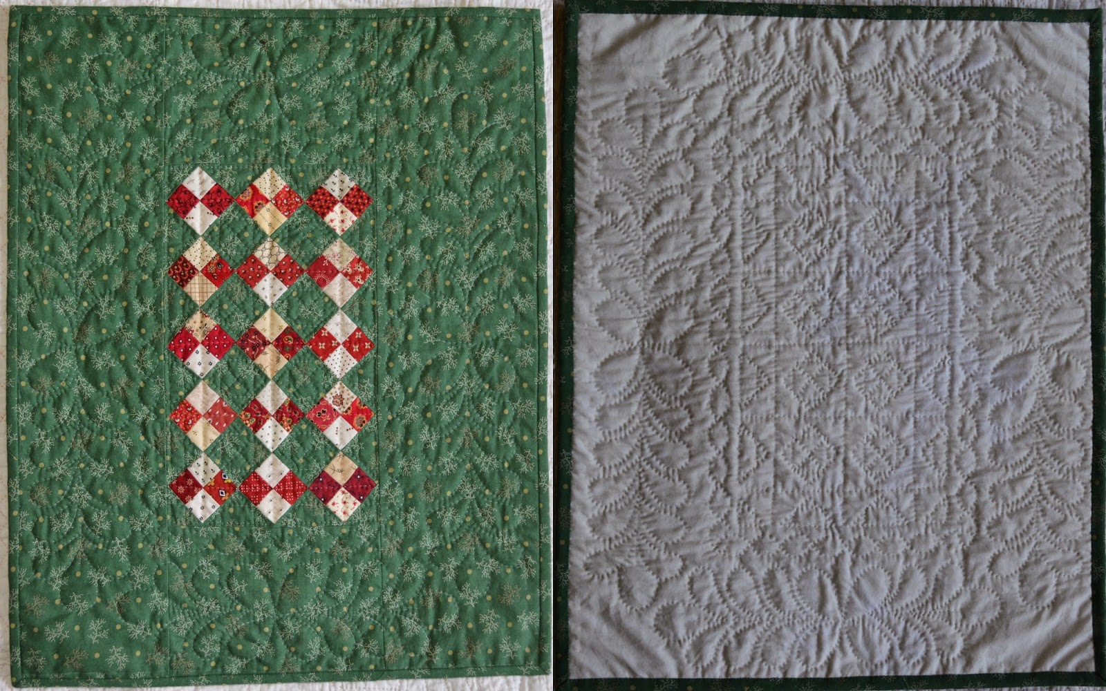 red and green front and back | Reproduction Quilt Lover